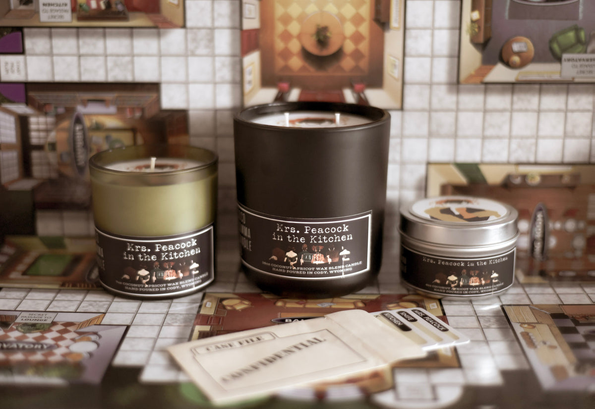 Mrs. Peacock in the Kitchen – Coco Comma Candle Co